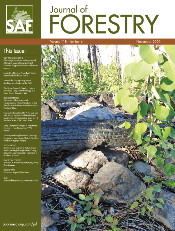 SAF Learning: Journal Of Forestry Quizzes